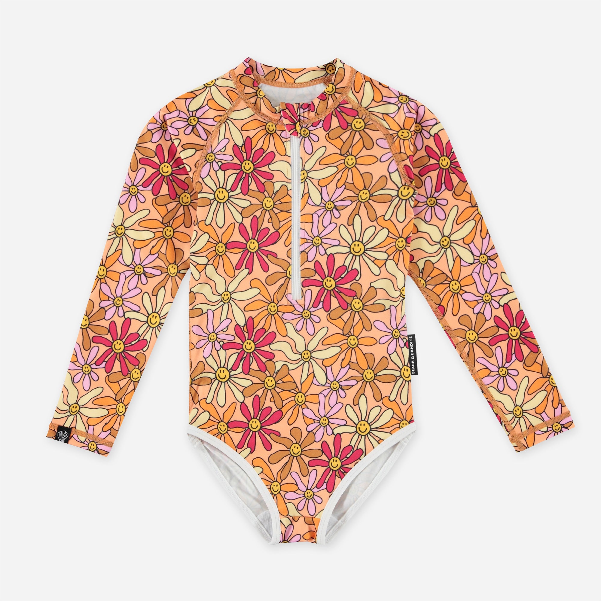 AUSTIN FLOWERS – Zwempakje lange mouw kinderen met UV50+ bescherming